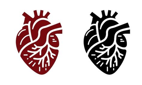 Human Heart Icon Vector Premium Ai Generated Vector