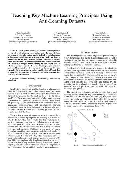 pdf teaching key machine learning principles using anti learning datasets