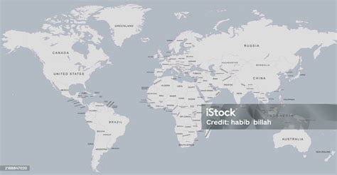 Stock Ilustrace Detailed Political Map Of The World With Country Names