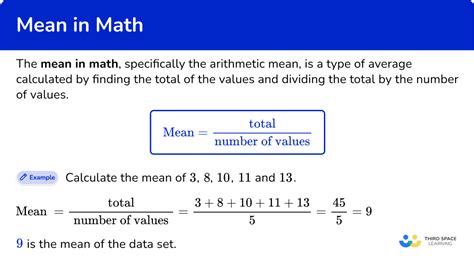 Mean In Math Math Steps Examples And Questions