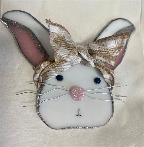 Hare Tie Stained Glass Easter Bunny Etsy
