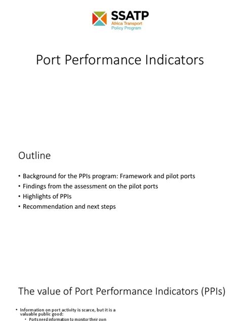 Port Performance Indicators Pdf Containerization Port