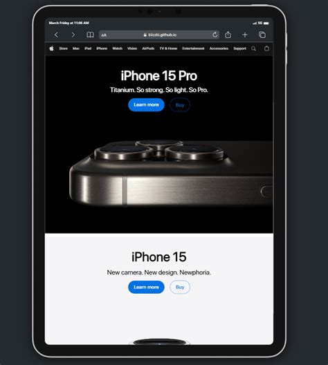 GitHub Kiizzki Apple Website Clone