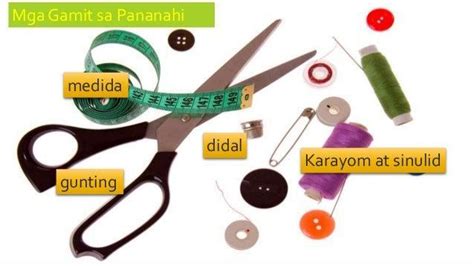 Gumuhit Sa Loob Ng Kahon Ng Mga Bagay Na Ginagamit Sa Pananahi