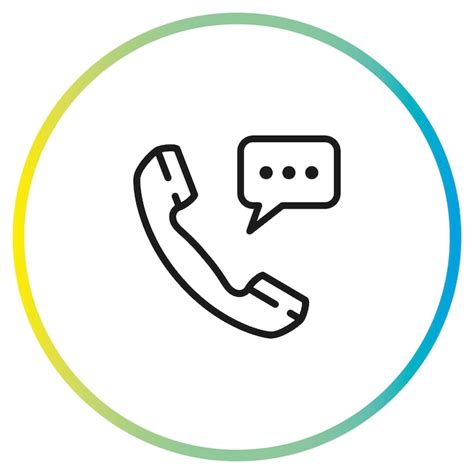 Premium Vector Phone Receiver Icon Phone Call Line