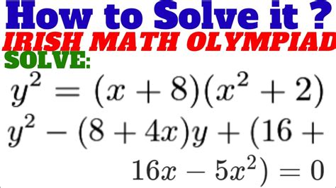A Nice Math Olympiad Algebra Questions Learn How To Solve It YouTube