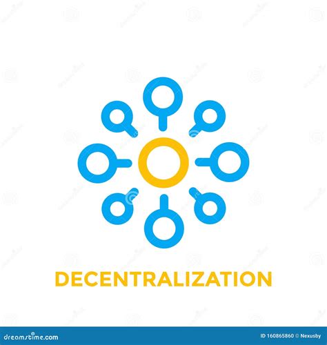 Decentralization Compound Structure Icon Vector Illustration