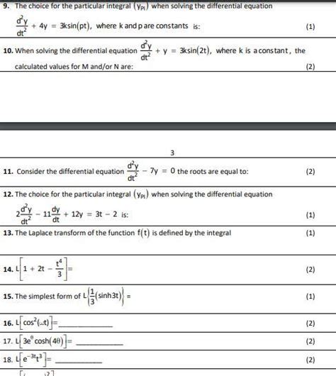 Solved 1 The Auxiliary Equation Of 204 Sdy 3y 0 Is