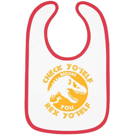 Check Yoself Before You Rex Yoself Fun Dinosaur Love Bibs Sold By
