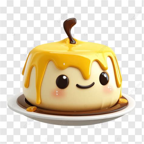 Cute Anime Style Pudding Illustration Cute Anime Pudding Png