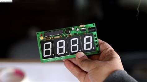 diy digital clock with 7 segment led display trybotics