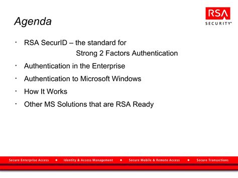 Rsa Secur Id For Windows Ppt