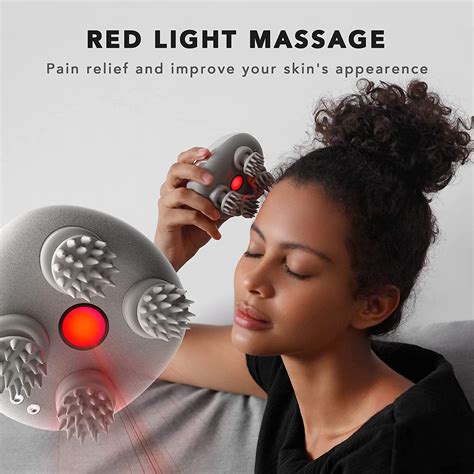 Portable Mini Scalp Massager Ipx7 Waterproof Rechargeable Head