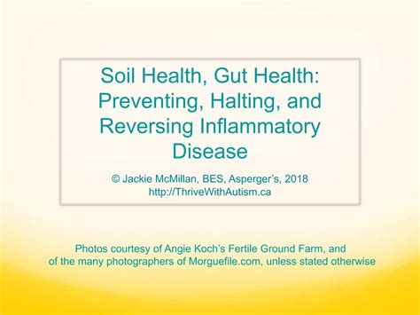 Preventing And Reversing Inflammatory Disease Through Soil Health Ppt