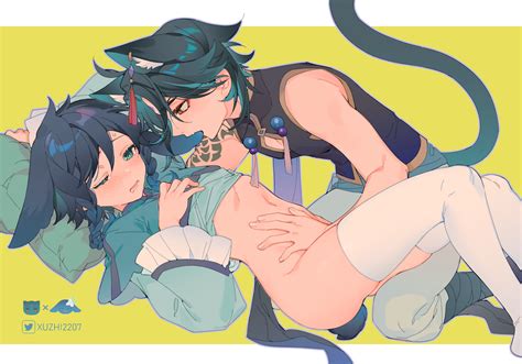 Venti And Xiao Genshin Impact Drawn By Zengzhi Zhixu Danbooru