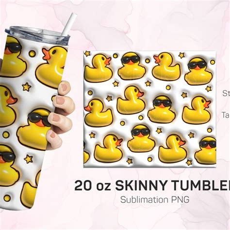 Puff Tumbler Sublimated Rubber Duck Etsy