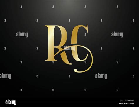 Initial Monogram Letter R C Logo Design Vector Template R C Letter Logo Design Stock Vector