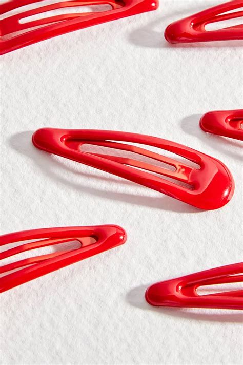 Red Snap 6 Pack Clips Urban Outfitters Uk
