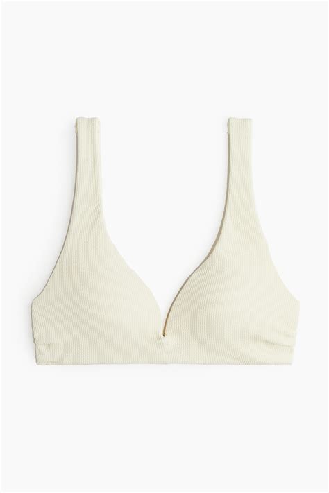 Push Up Bikini Top Pale Yellow Ladies Handm Gb