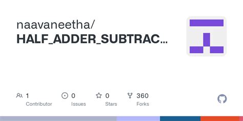 Github Naavaneethahalfaddersubtractor