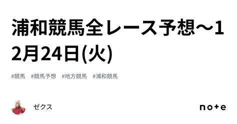 浦和競馬全レース予想〜12月24日火｜ゼクス