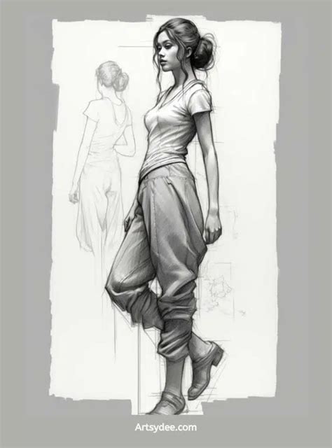Female Casual Pose Reference