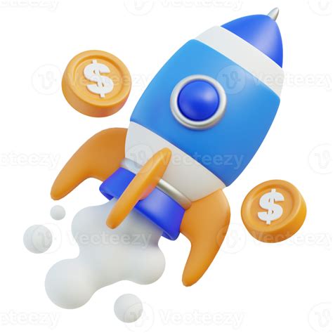 Rocket Launch Icon 3d Design 45954834 Png