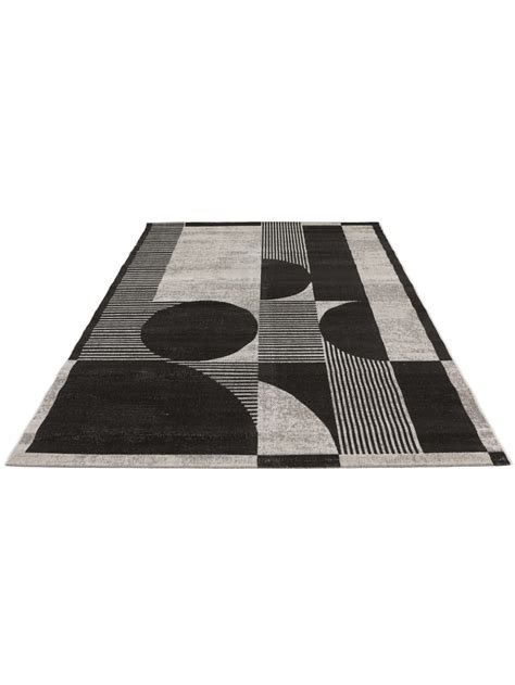 Rugvista Essential Deco Czarny Kość Słoniowa 200 x 300 cm Dywan