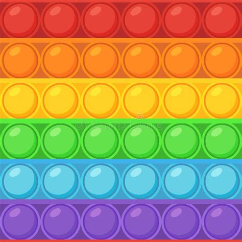 Pop It Toy Antistress Seamless Pattern Vector Illustration Sensory