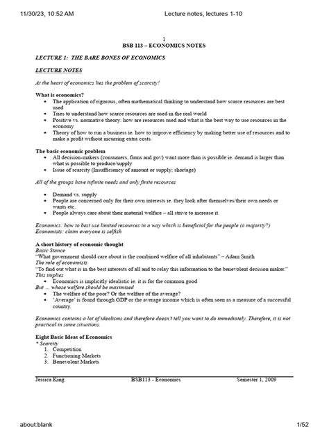 Lecture Notes Lectures 1 10 Pdf Taxes Demand