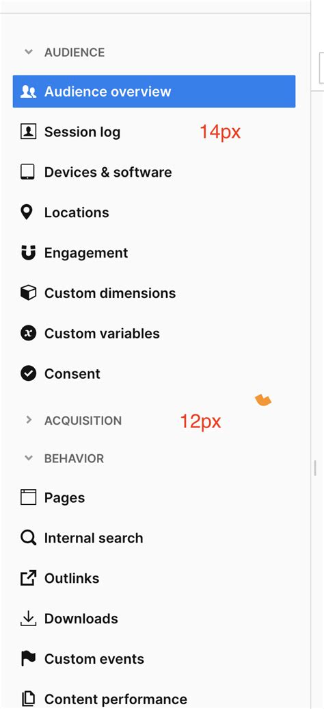 Ui Improvement Left Hand Menu Hierarchy Request A Feature And Roadmap Piwik Pro Community