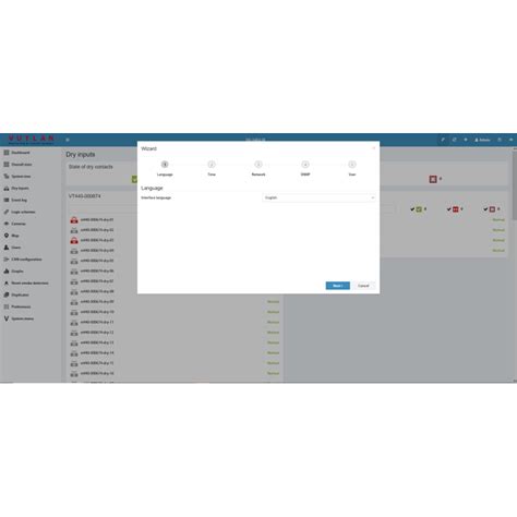 user web interface