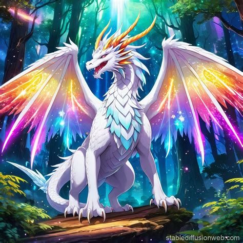 Rainbow Dragon Scene Stable Diffusion Online