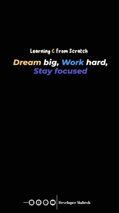 Developer Mahesh On Linkedin Cprogramming Codingfromscratch Learningjourney Techreel