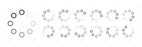 Circular Loading Buffering Icons Vector Illustration Transfer 