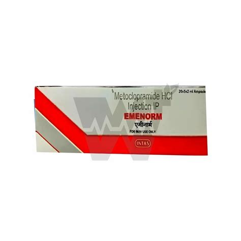 Metoclopramide Hydrochloride Ip Emenorm Injection At ₹ 80 Box Metozolv Injections In Surat