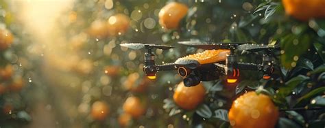 Premium Photo Autonomous Fruit Harvesting Drones Equipped Background