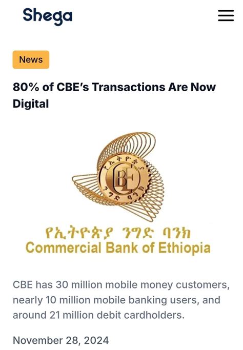 Cbes Mobile Banking Isnt Just A Service Its A Phenomenon Asresahegn Yilma