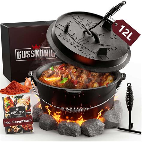 GusskÖnig Dutch Oven Set 12 Liter Jetzt Günstig Online Kaufen Gri