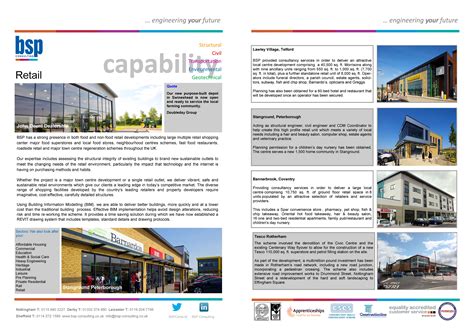 Capability Statement Retail Bsp Consulting