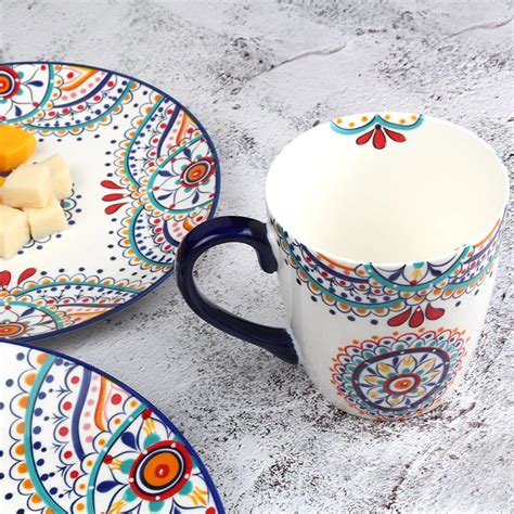 11 дюймов креативная тонкая ручная роспись керамическая новинка набор тарелок из костяного