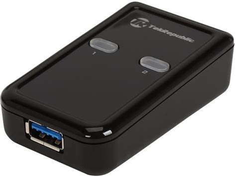 Tek Republic TUS 300 USB 3 0 Sharing Switch Between Two Computers Newegg Com
