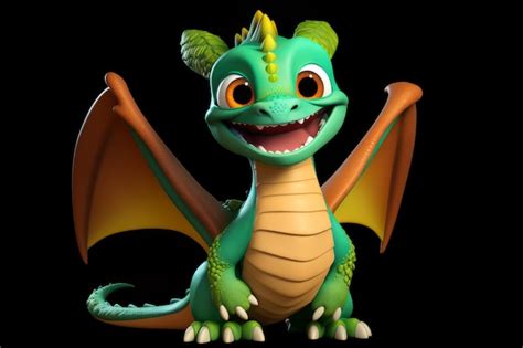 Милый 3d дракон Бесплатно Фото