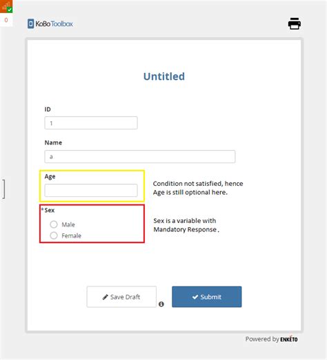Custom Logic In Mandatory Response Form Building Kobotoolbox