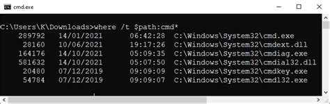 cmd environmental variables how to check in runtime which command