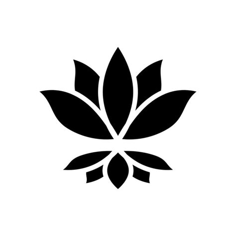 Vector Del Icono De La Flor De Loto Vector Premium