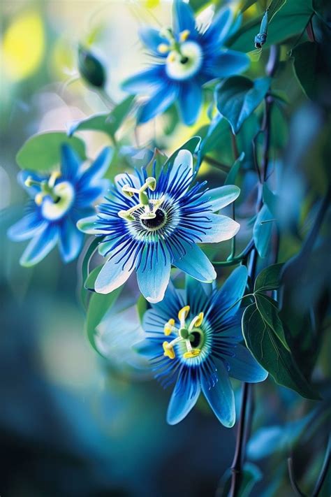 Blue Passionflower Passiflora Caerulea In 2024 Passion Flower