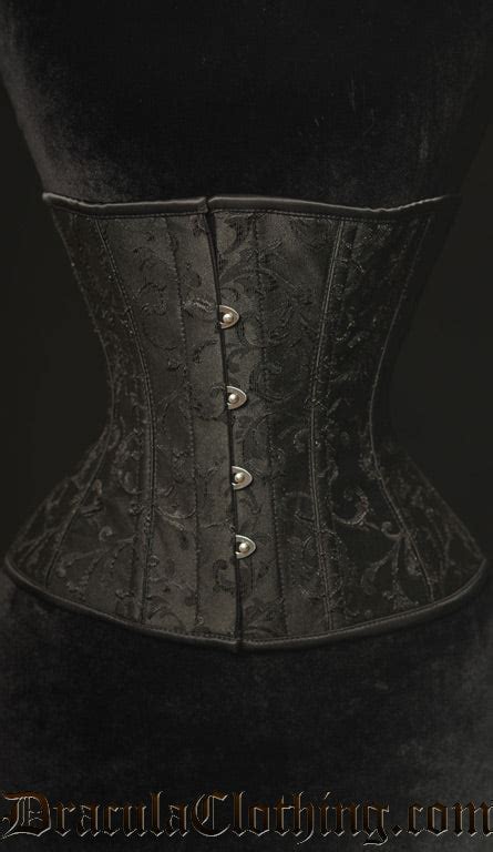 Black Brocade Corset Draculaclothing