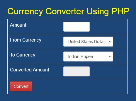 How To Converter Currency Using PHP