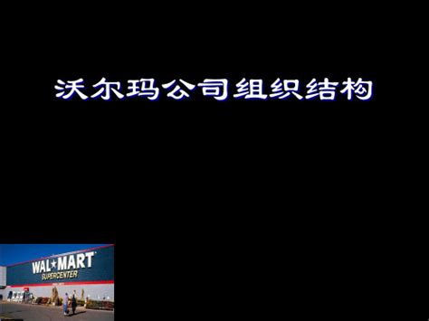 对沃尔玛公司组织结构的调查和分析 文档之家